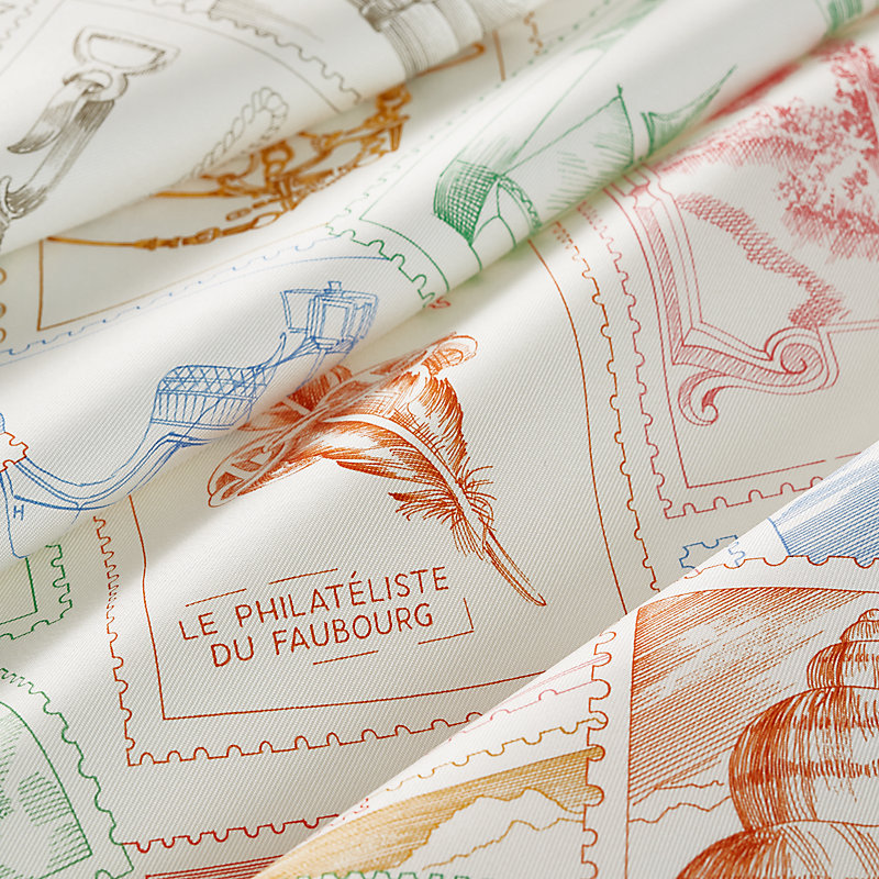 Le Philateliste du Faubourg scarf 90 | Hermès USA Le Philateliste du Faubourg scarf 90 | Hermès USA